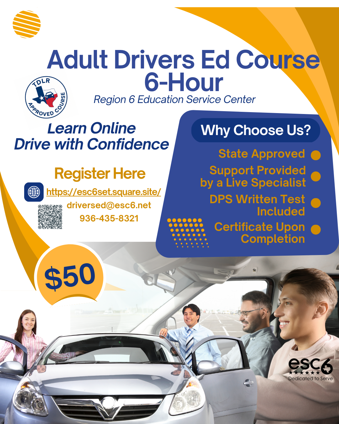Adult Online Driver Education Course | Region 6 ESC ~ Safety Education ...